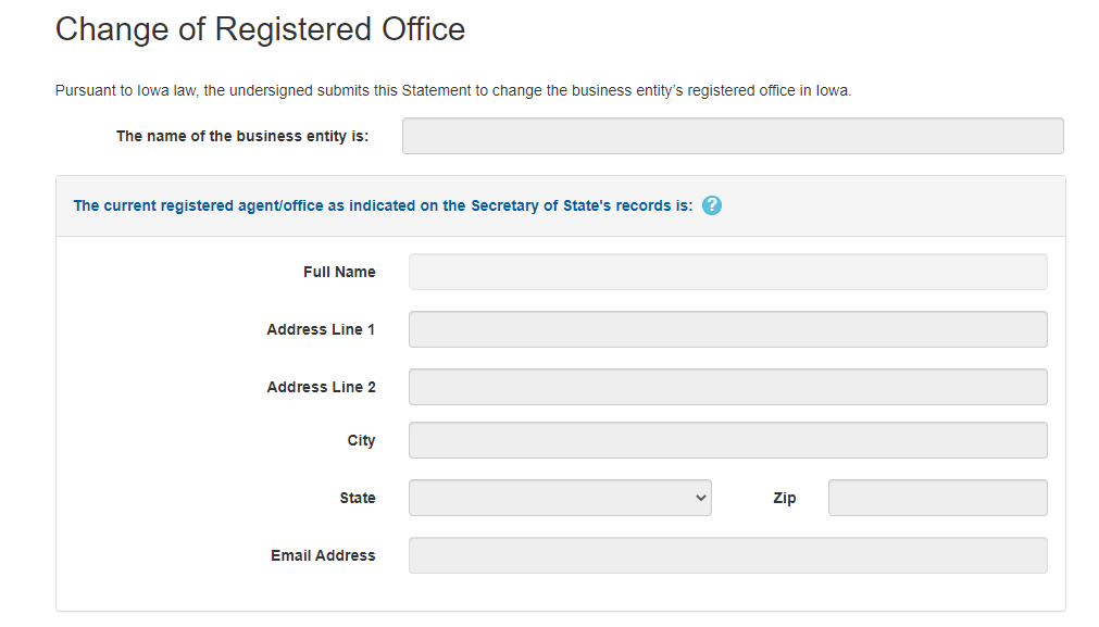 How do I change my registered office? | Fast Track Filing Resource Center