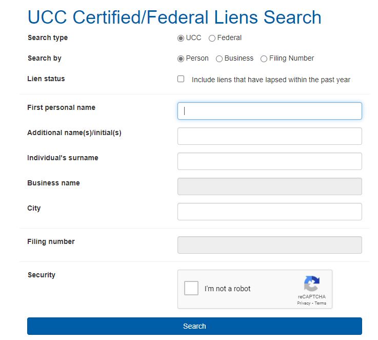 How do I search Federal Lien Filings? | Fast Track Filing Resource Center